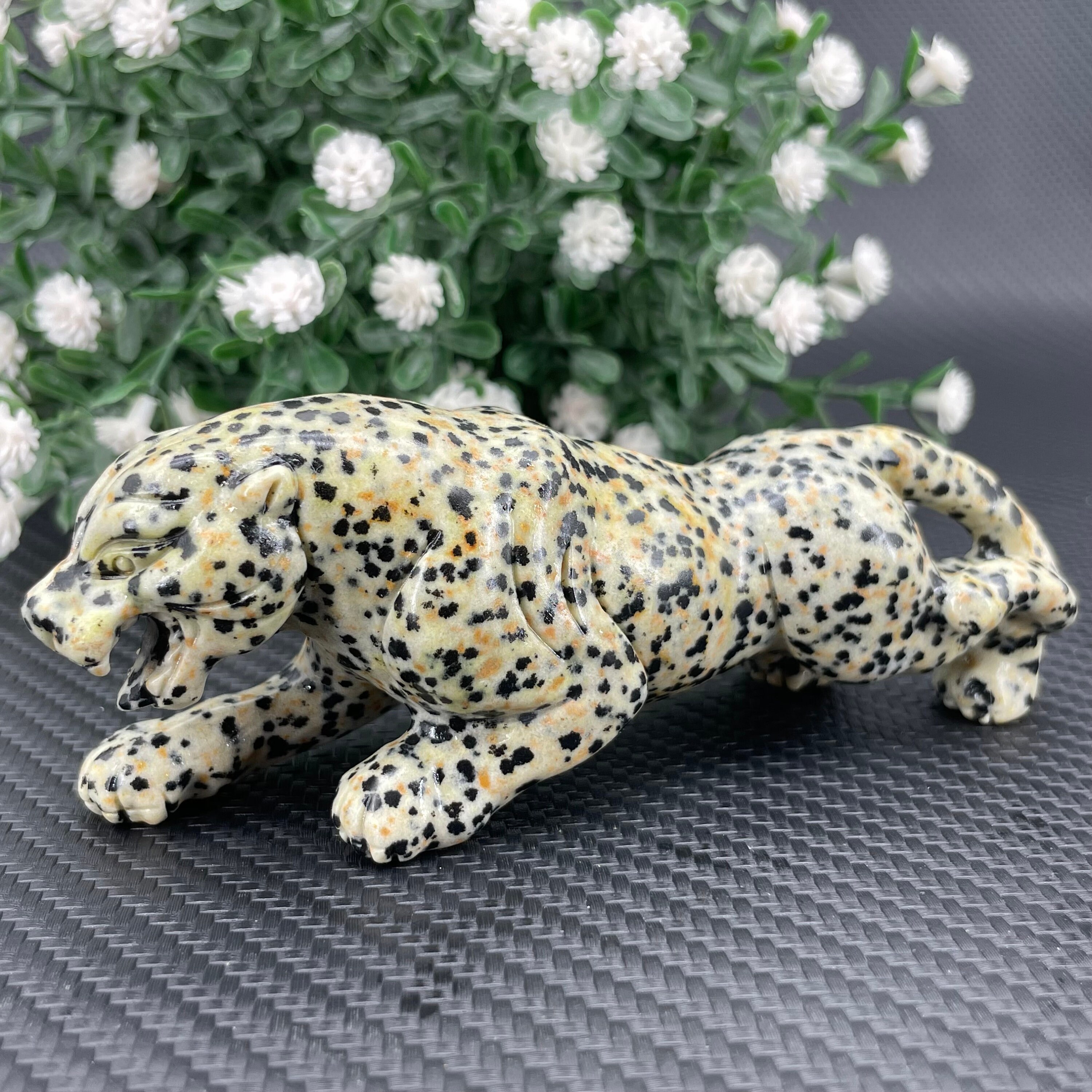 Natural Dalmatian Leopardquartz Crystal Sculpturehand | Etsy