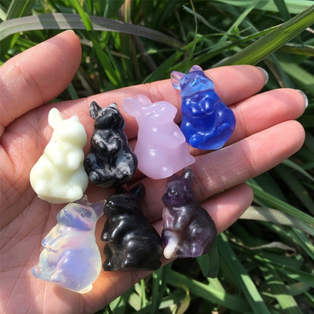 Opalite Rabbit,bunny,hand Carved,crystal Healing,crystal Animal,home ...