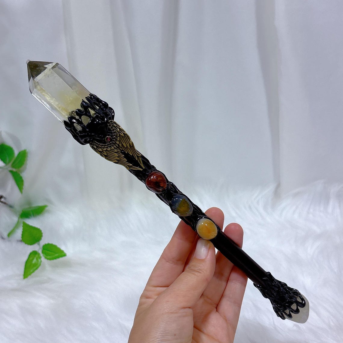 Natural Quartz Crystal Magic Scepter,crystal Scepter,crystal Magic Wand ...