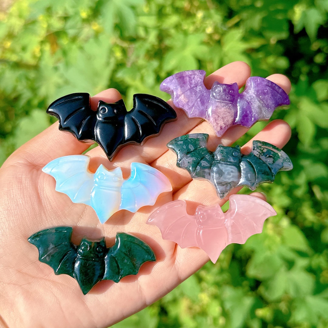 1PC Natural Crystals Bat,quartz Crystal Bat,home Decoration,crystal ...
