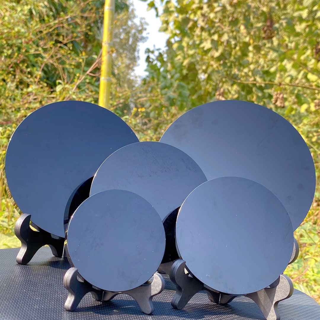 Natural Obsidian Mirror,home Decoration,crystal Mirror,crystal Healing ...