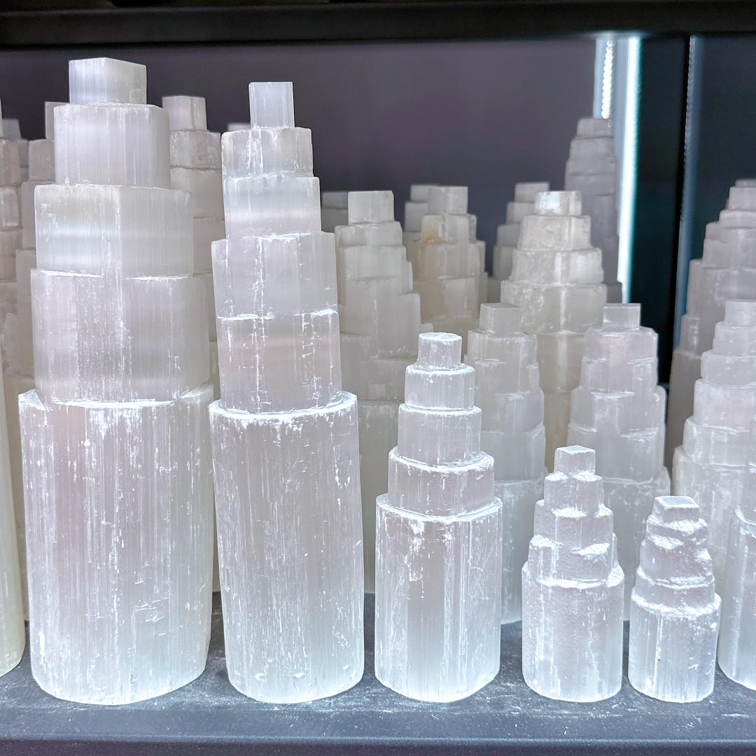 Selenite Crystal Towers,irregular Selenite Tower,charging Selenite ...