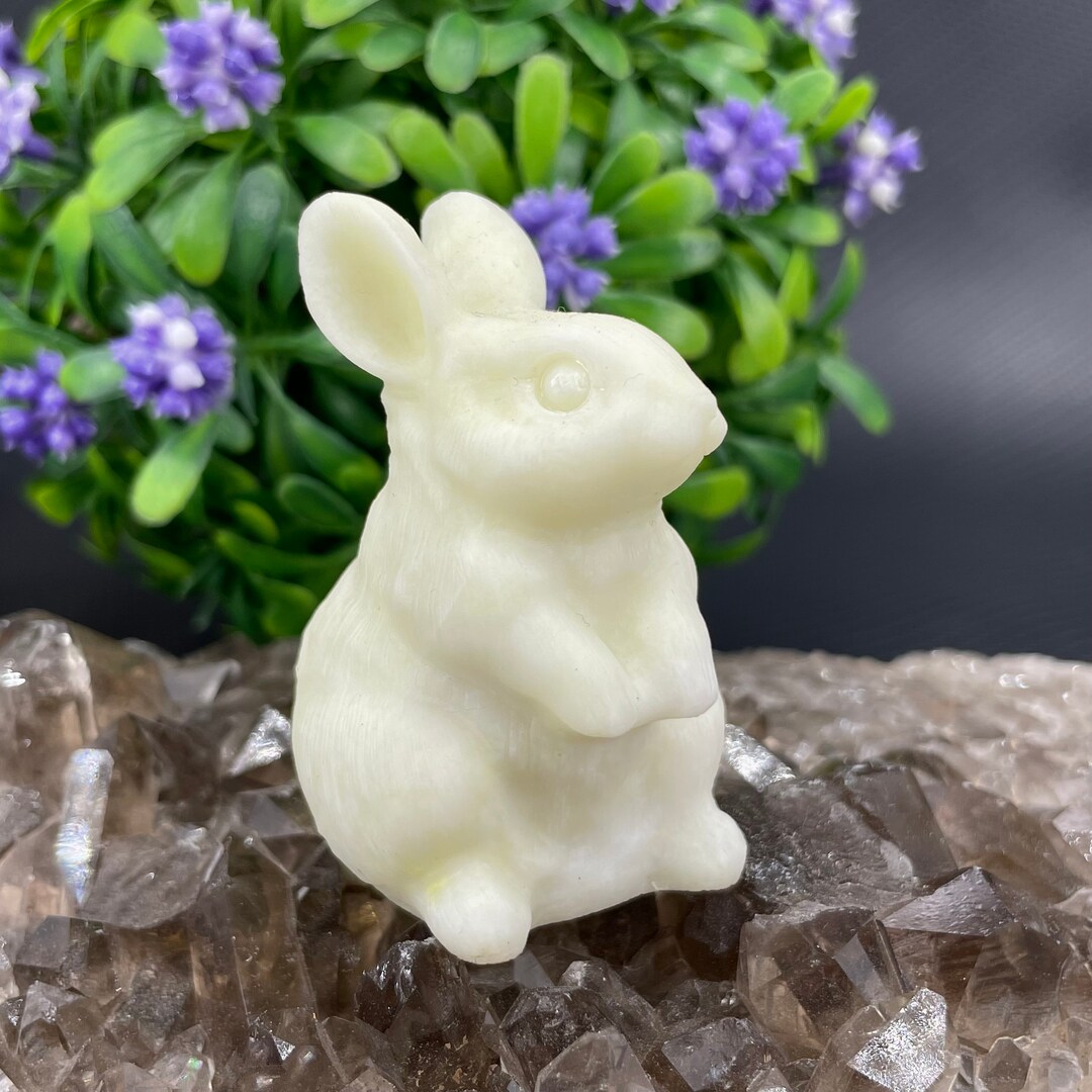 Natural Jasper Rabbit,bunny,hand Carved,crystal Animal,home Decoration ...