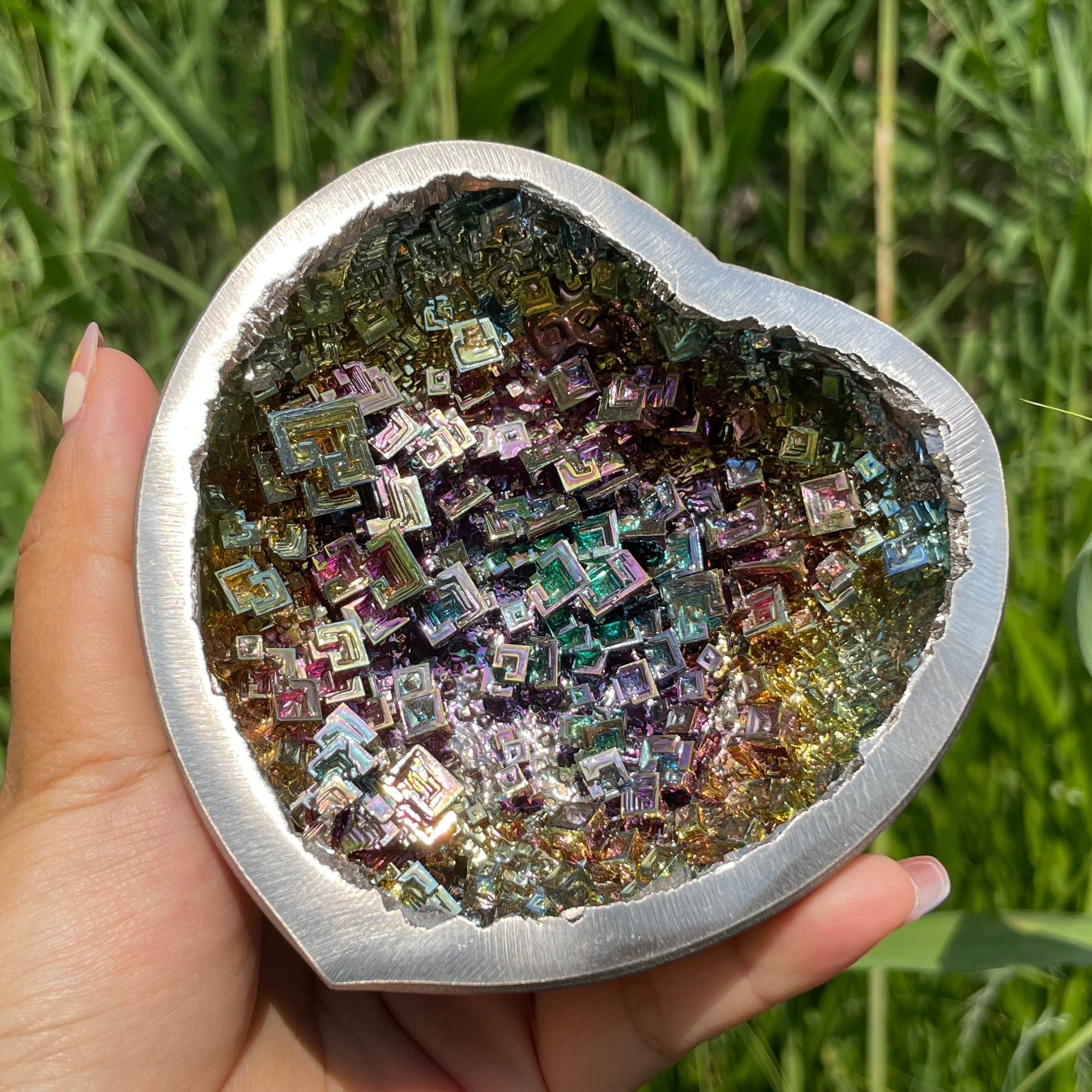 Heart Bismuth Ore Bowlquartz Crystal Mineral Specimenreiki - Etsy