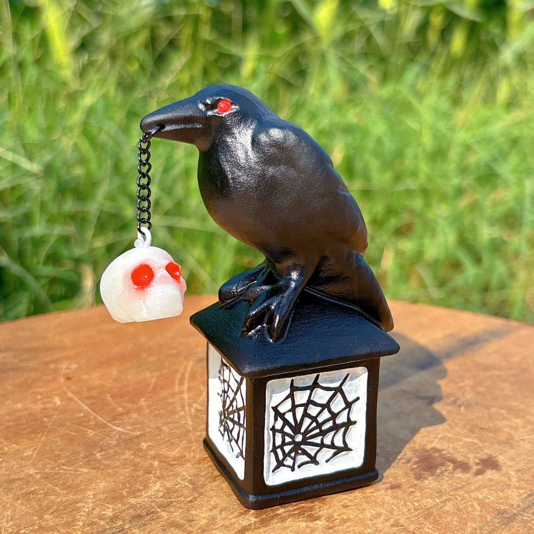 Natural Obsidian Crow Skull,quartz Crystal Crow,crystal Animal,home ...