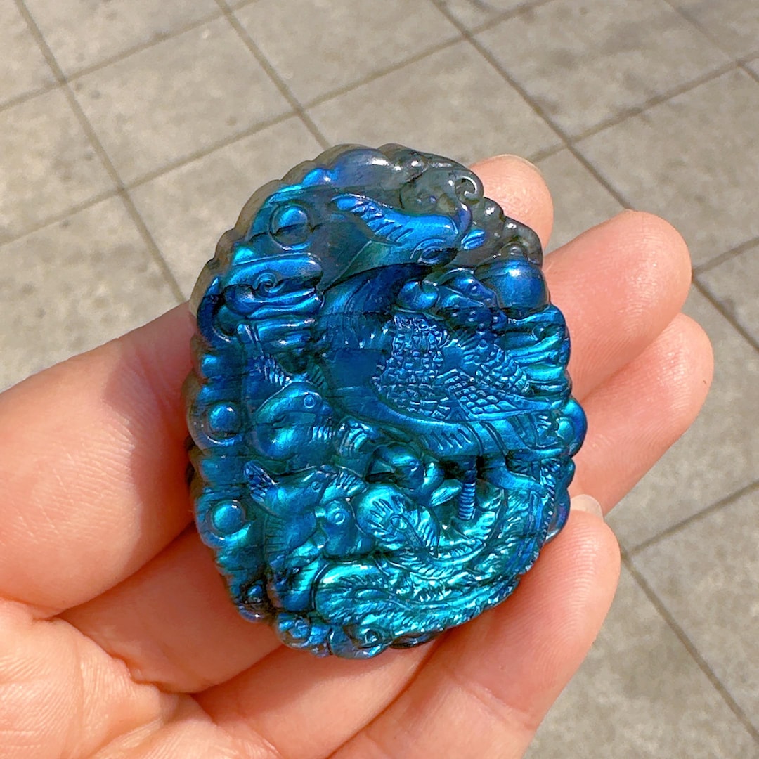 Natural Labradorite Phoenix,hand Carved Phoenix,home Decoration,crystal ...