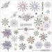 Watercolor Snow Flake Clipart, Winter Clipart, COMMERCIAL USE ...