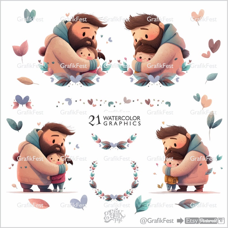 Father Clipart, Father Graphics, Dad Clipart, Dad and Son, Dad and ...