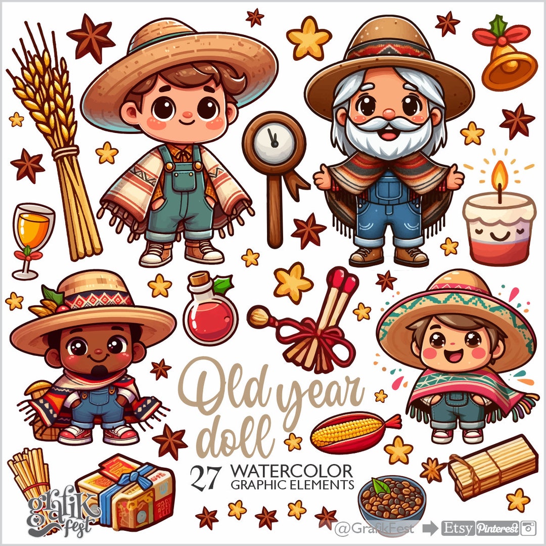 Año Viejo Clipart, New Year Clipart, Christmas Graphics, Christmas ...