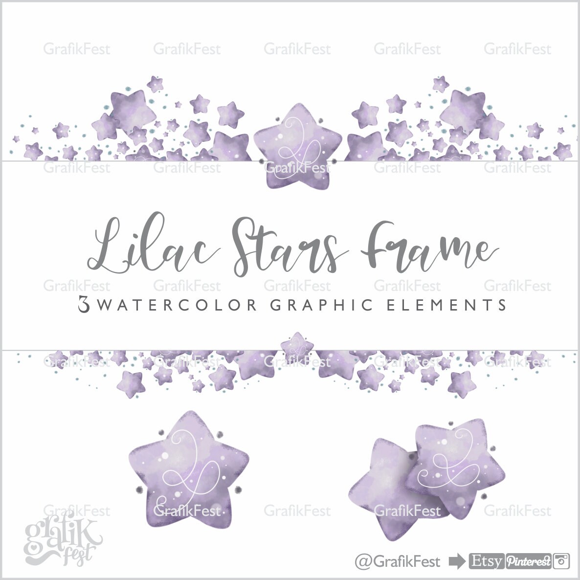 Stars Frame, Cute Frame, Wedding Frame, Baby Frame, Frame, Invite Card ...