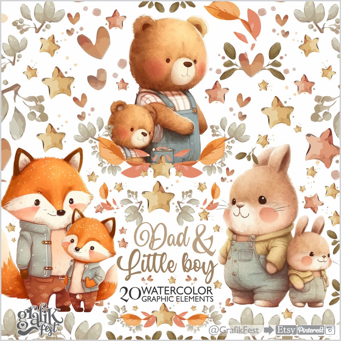 Father Clipart Father Graphics Dad Clipart Dad and Baby - Etsy