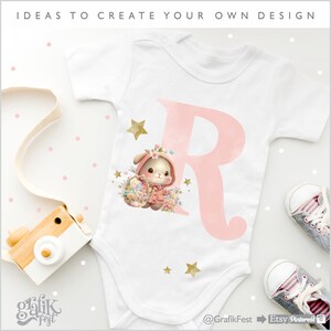 Bunny Alphabet, Rabbit Alphabet, Watercolor, Alphabet Clipart, Number ...