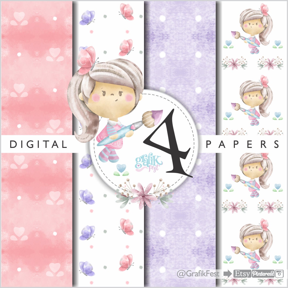 Back to School, Watercolor, Student Watercolor, School Supplies, Girl ...