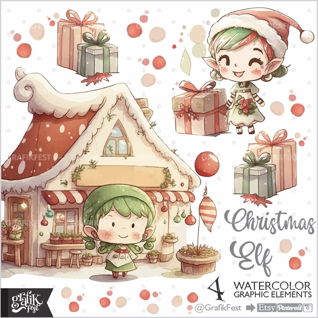 Santa's Helpers, Christmas Clipart, Christmas Graphics, Elf Clipart ...