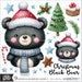 Christmas Bear, Clipart, Black Bear Clipart, Woodland Clipart ...