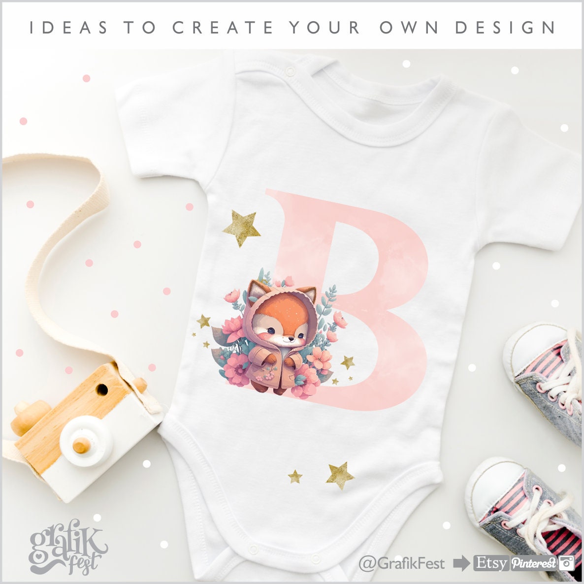 Alphabet, Alphabet Clipart, Fox Alphabet, Girl Alphabet, Watercolor ...