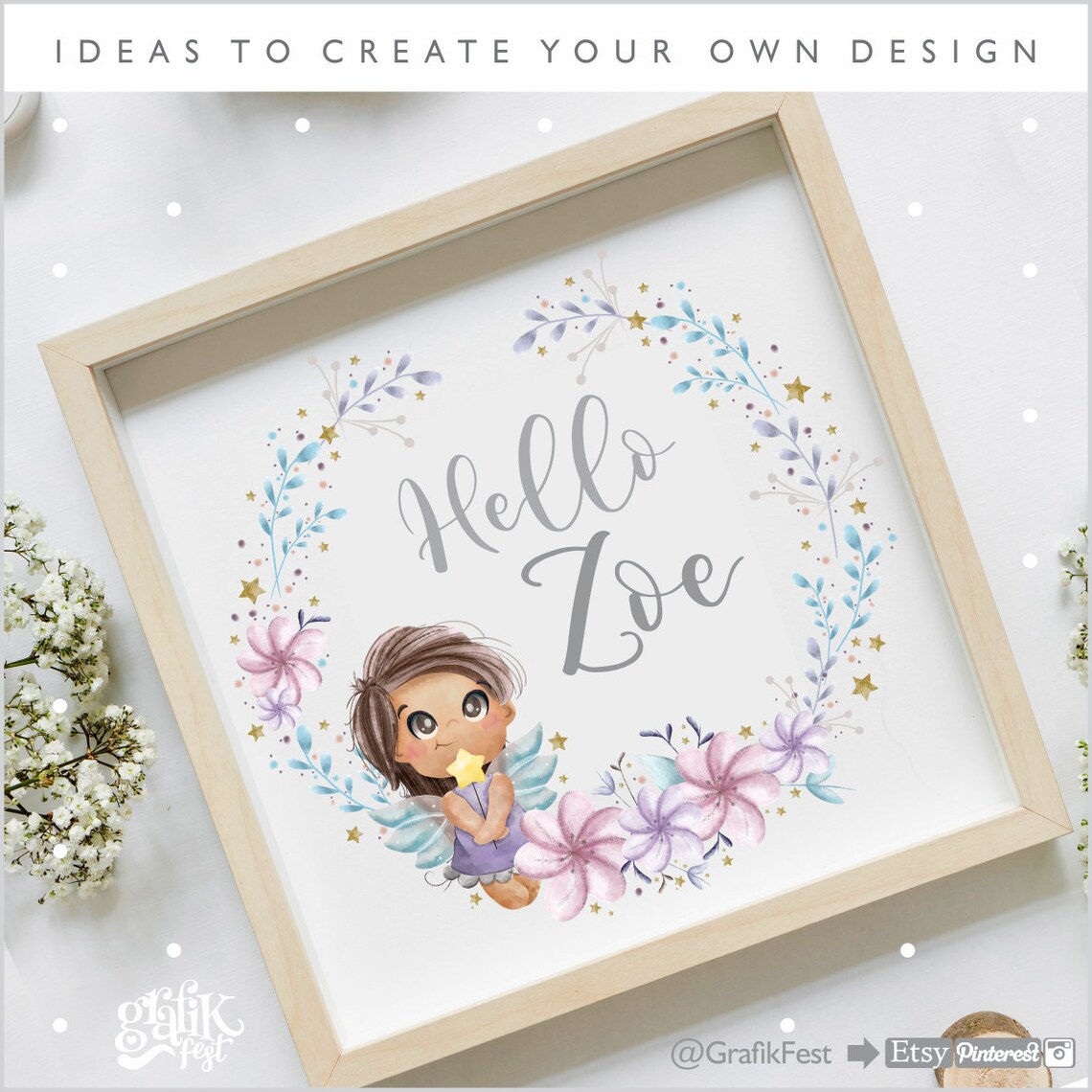 Fairy Wreath Clipart Wreath Watercolor Fairytale Wreath - Etsy