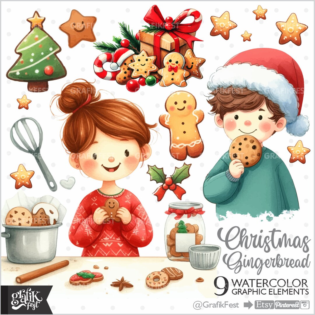 Gingerbread Clipart, Christmas Cookies, Cooking, Clipart, Bakery ...
