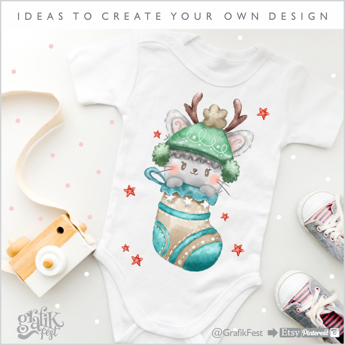 Christmas Socks Clipart Christmas Clipart Christmas - Etsy