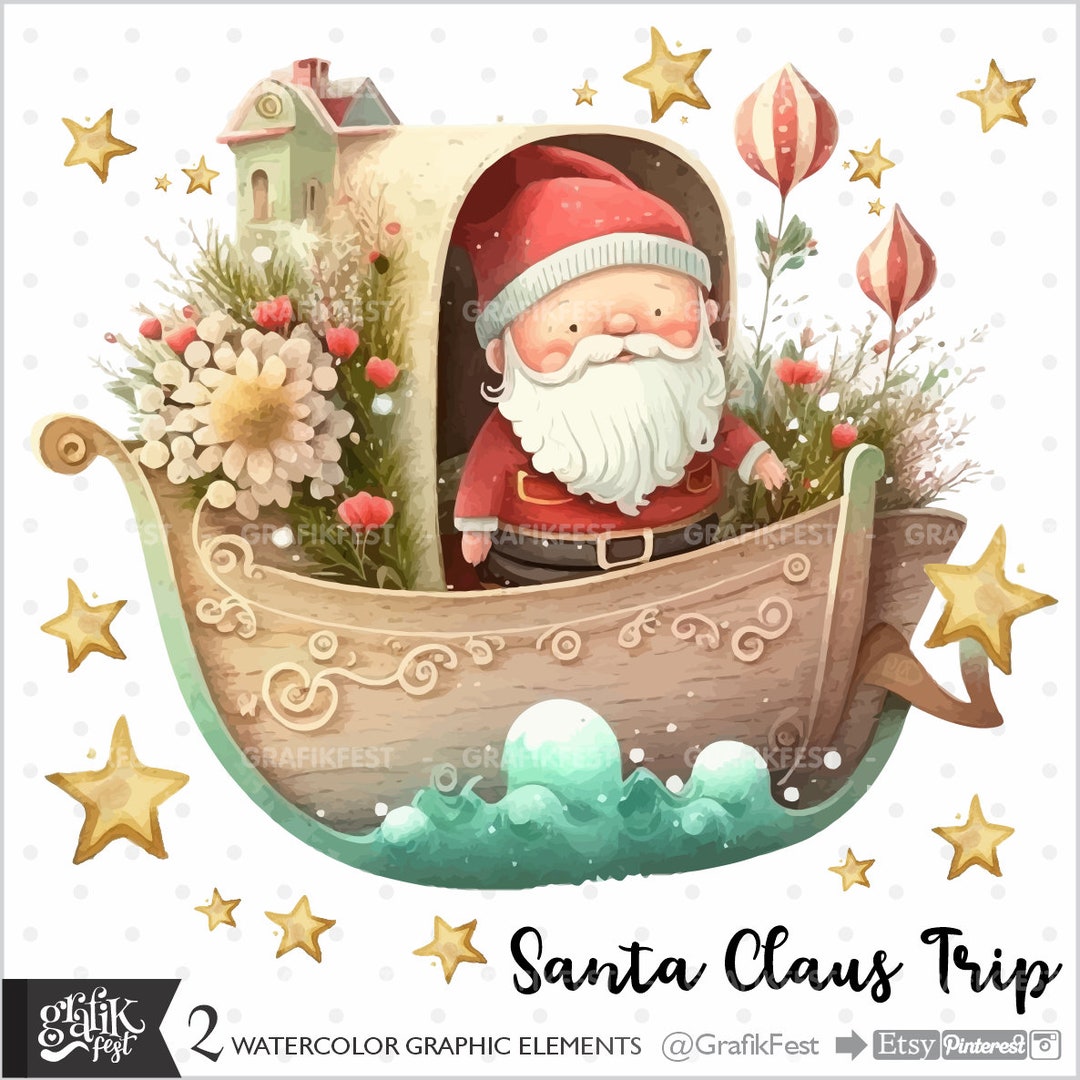 Santa Claus, Clipart, Christmas Clipart, Winter Clipart, Christmas ...