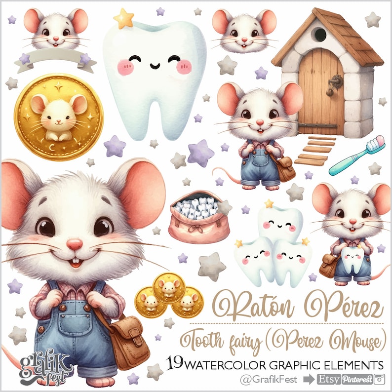 Ratón Pérez, Clipart, Mouse Clipart, Tooth Fairy, Perez Mouse, Graphics ...