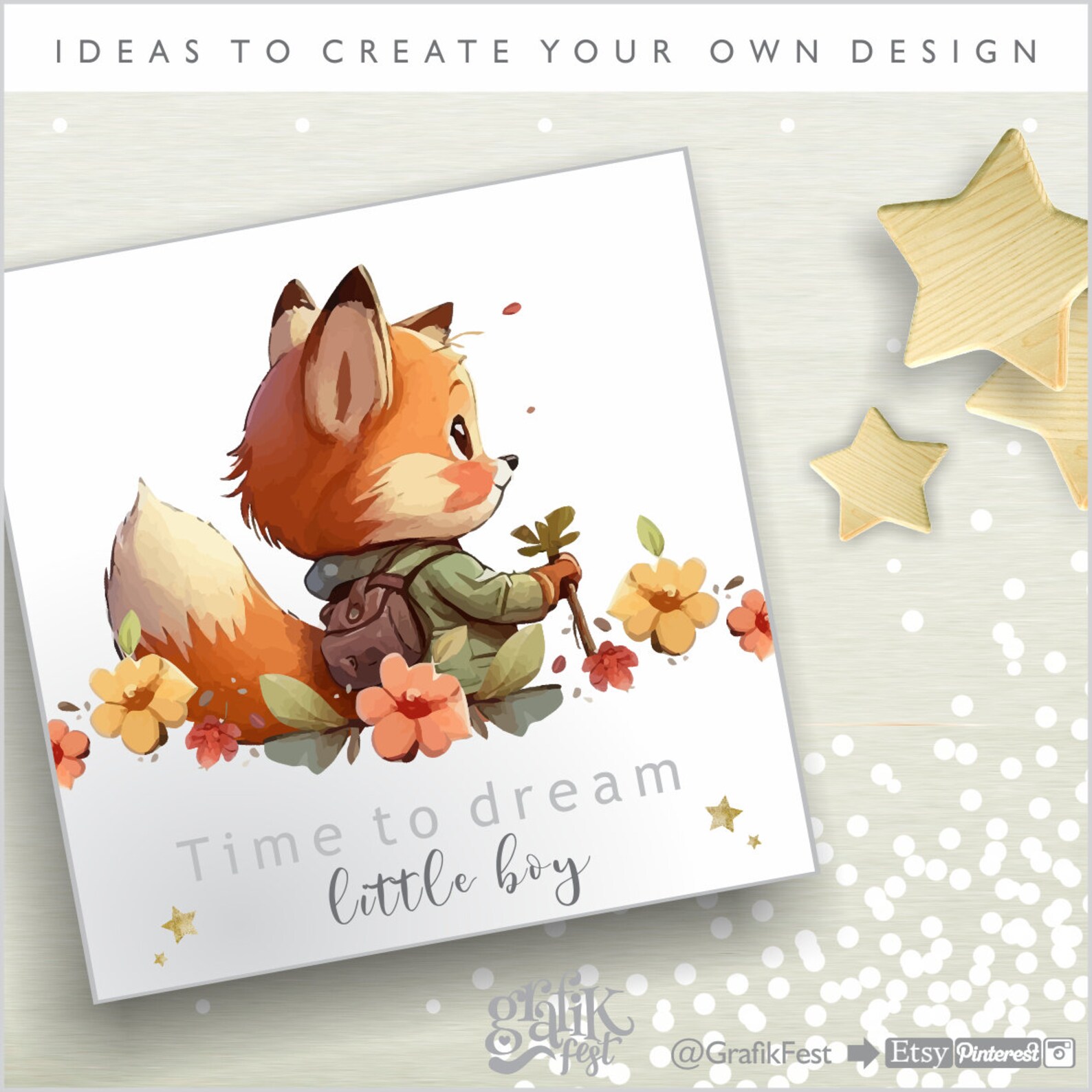 Fox Clipart Adventure Clipart Woodland Clipart Woodland - Etsy