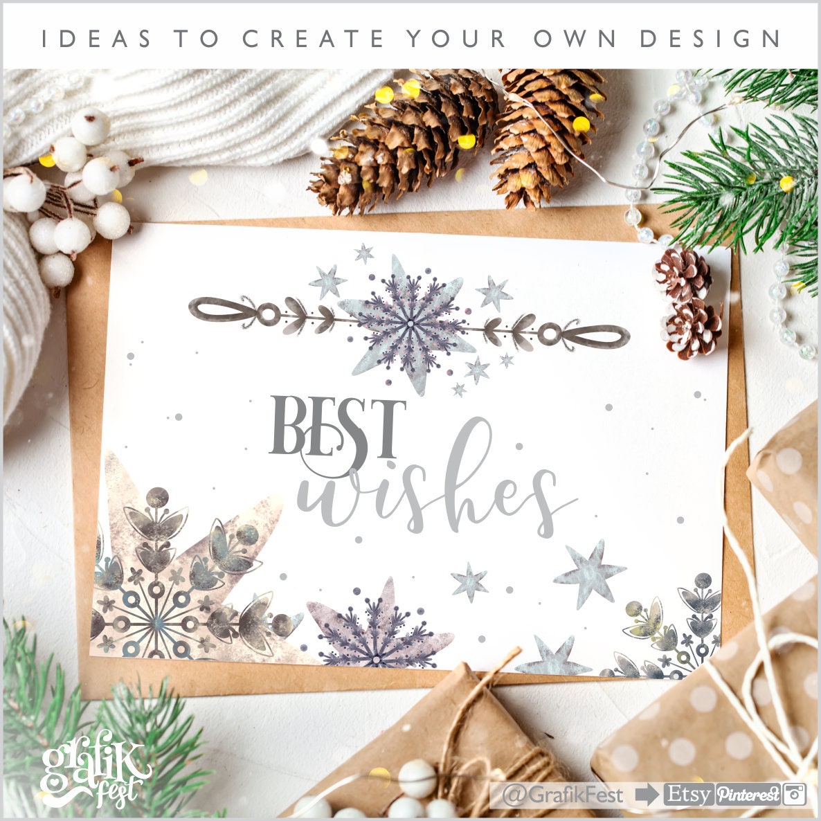 Watercolor Snow Flake Clipart, Winter Clipart, COMMERCIAL USE ...