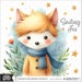 Fox Clipart, Spring Clipart, Spring Fox, Woodland Clipart, Watercolor ...