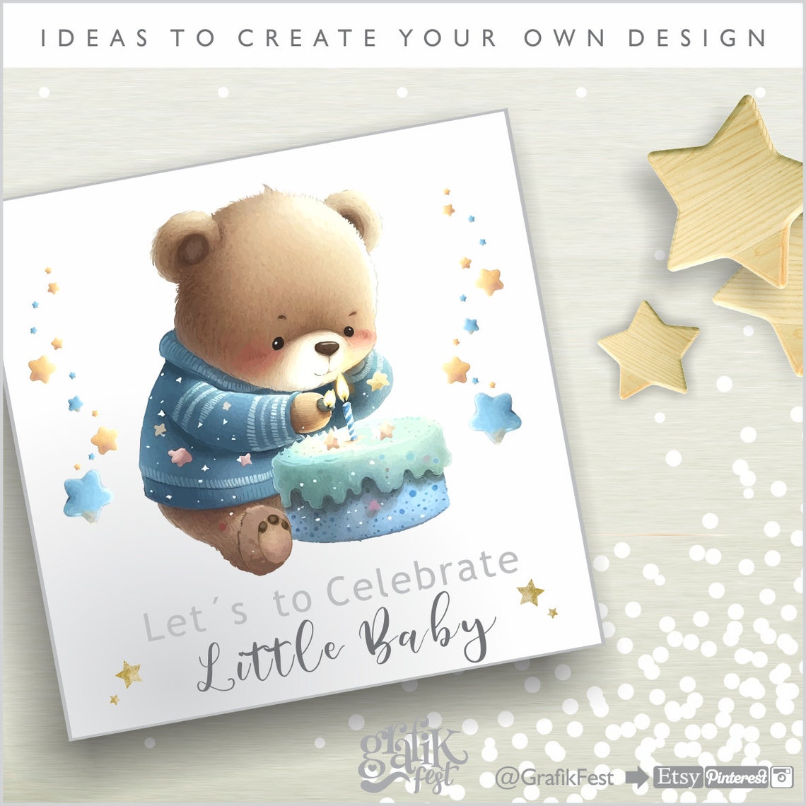 Birthday Clipart Celebration Clipart Watercolor Bear - Etsy