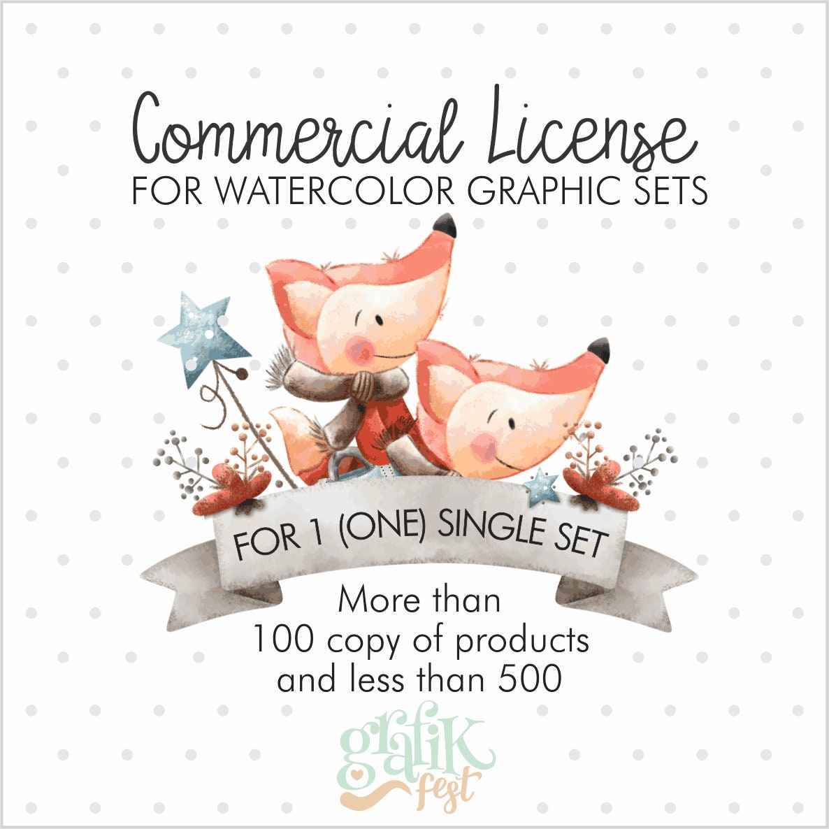 Watercolor Commercial License, Commercial Use, License, Clipart License ...