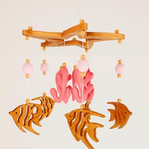 Baby Mobile Fish, Baby Mobile Ocean, Baby Crib Mobile, Baby Mobile Girl ...