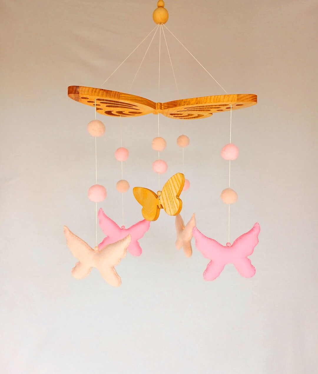 Butterfly Baby Mobile, Butterfly Mobile Girl, Felt Butterfly, Nursery ...