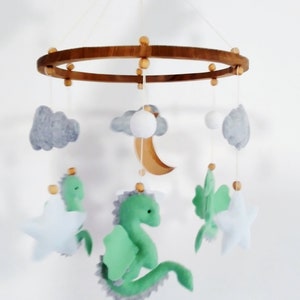 Felt Dragon Baby Mobile PDF Pattern: DIY Nursery Decor (SVG Included ...