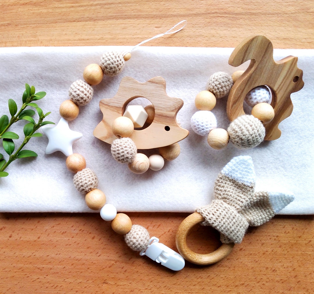 Crochet Rattles and Pacifier Clip, Rattle Ring, Baby Toy Ring, Custom ...