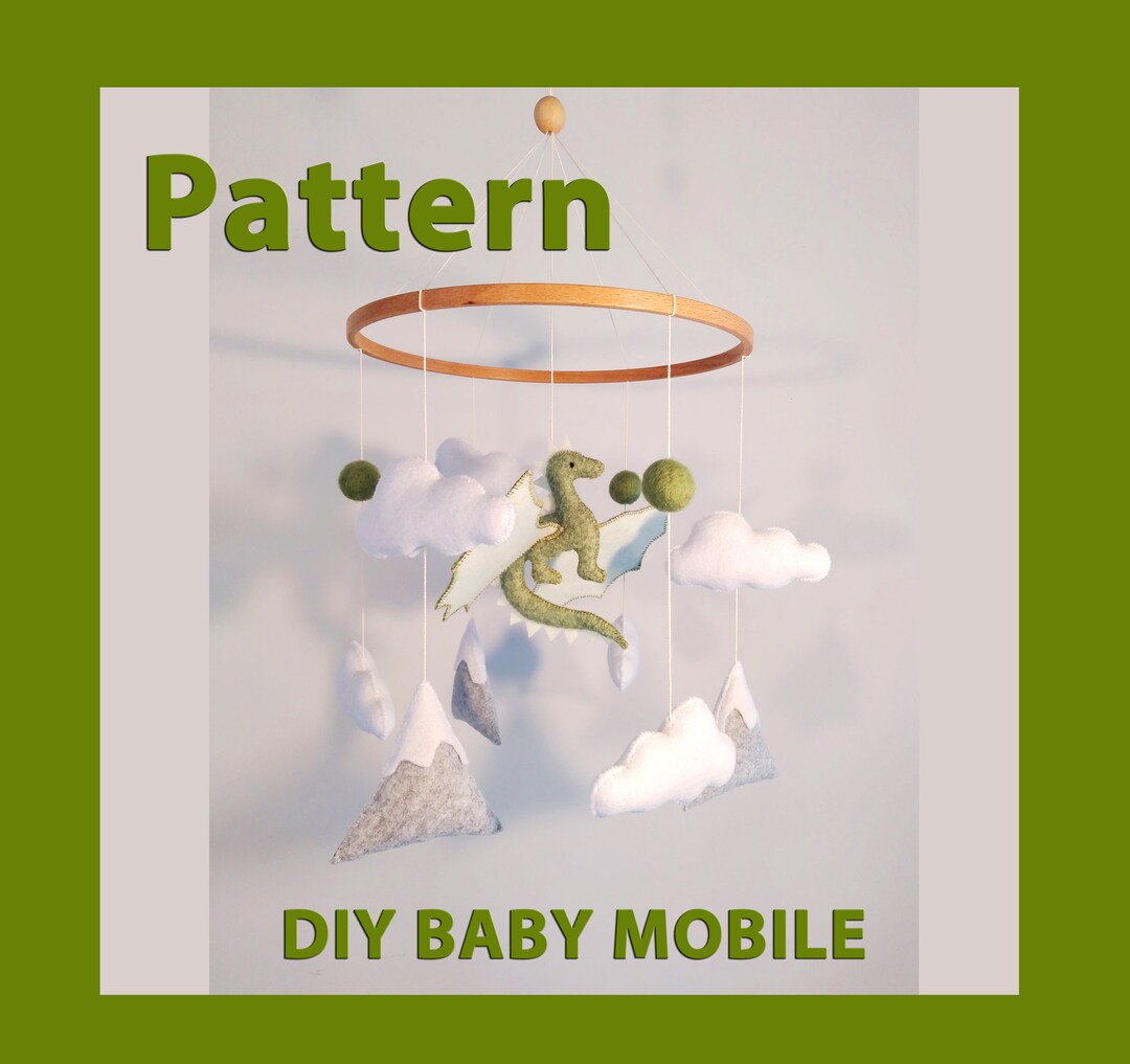 PDF Dragons Baby Mobile | Felt Dragon Pattern | Dragon Ornament ...