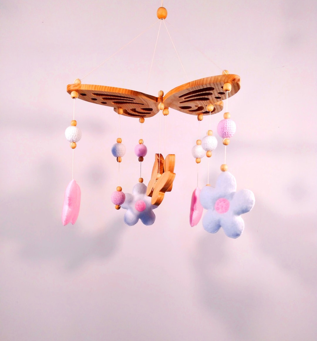 Baby Mobile Butterfly, Butterfly Mobile for Nursery, Flower Mobile ...