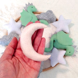 Felt Dragon Baby Mobile PDF Pattern: DIY Nursery Decor (SVG Included ...