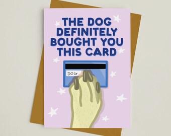 Funny Dog Card | Etsy