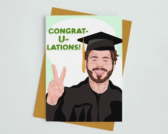 Congratulations Post Malone Card - Etsy