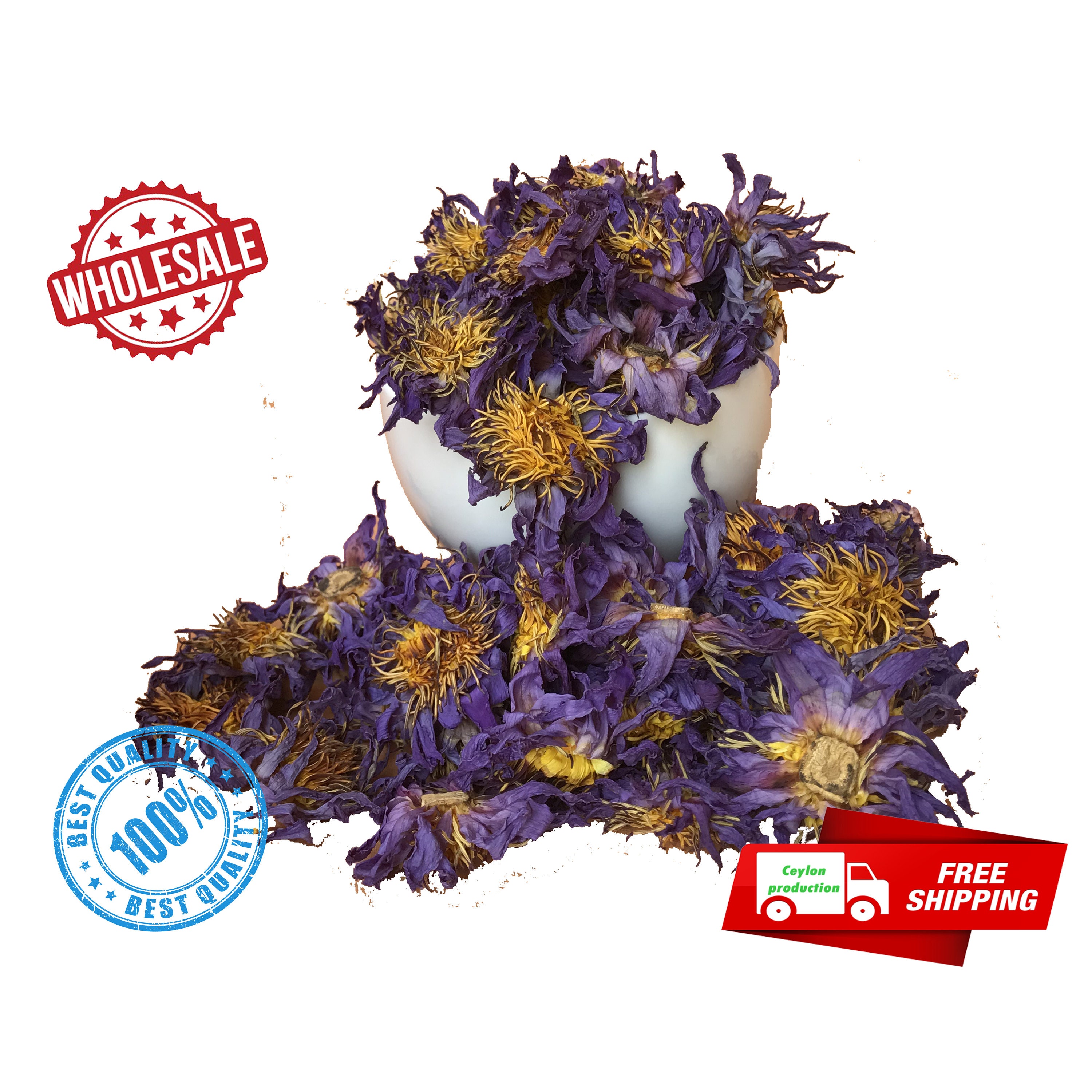 Blue Lotus Flower Capsules(600mg)(nymphaea Caerulea) Organic Herbal Tea ...