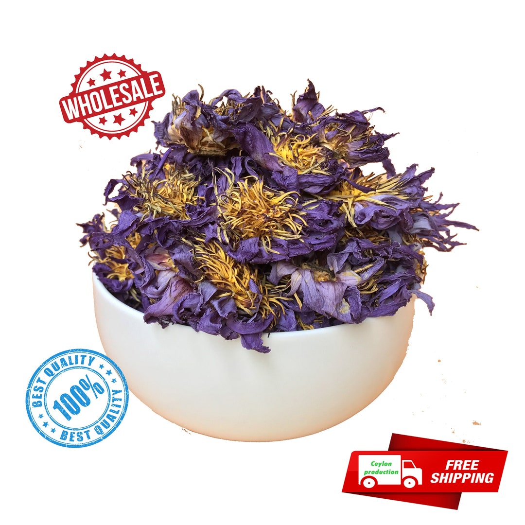 Organic Dried Blue Lotus Flower (nymphaea Caerulea) / Egyptian Blue ...