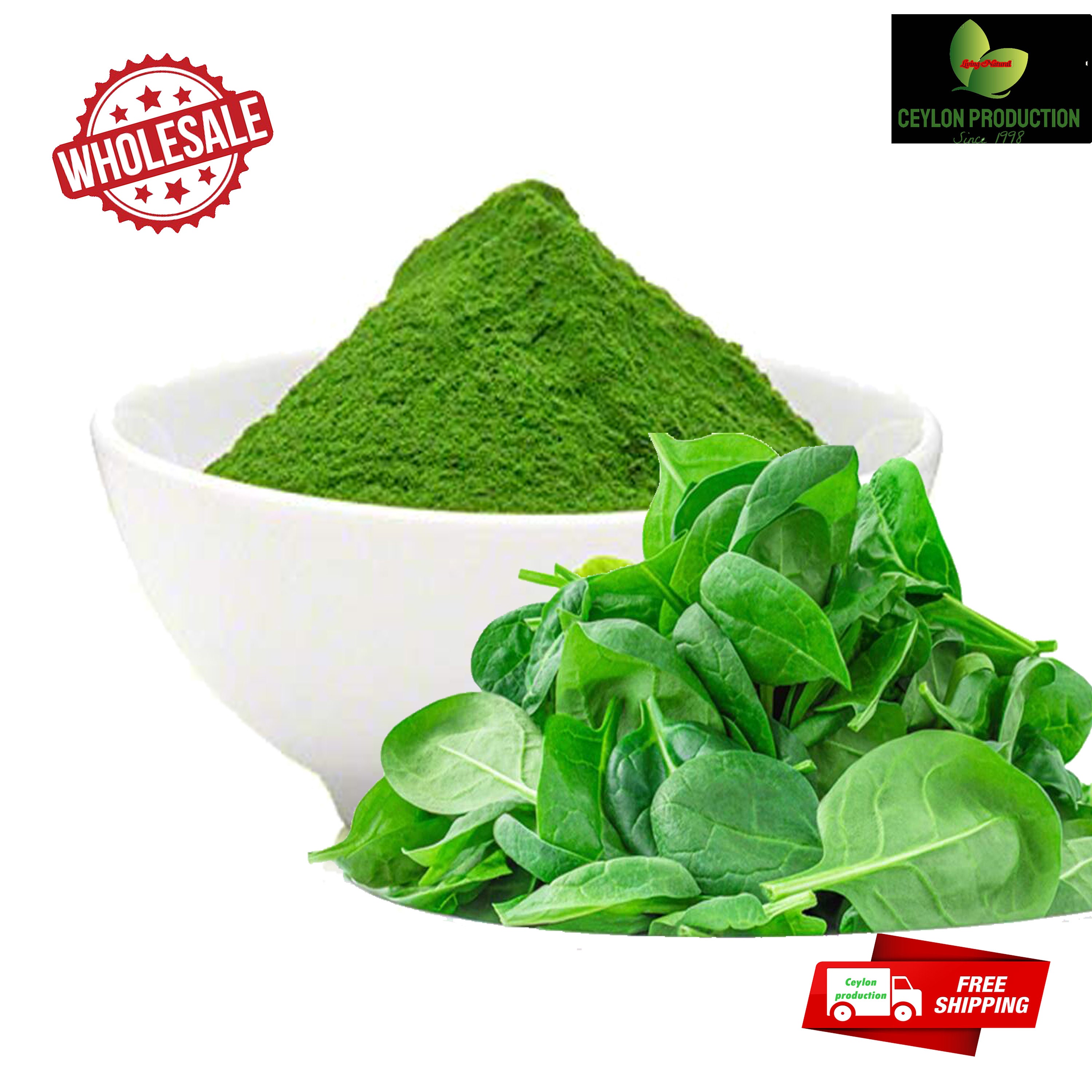 Dried Spinach Leaf Ground Powder Pure Natural Organic Herb Spices Fresh ...