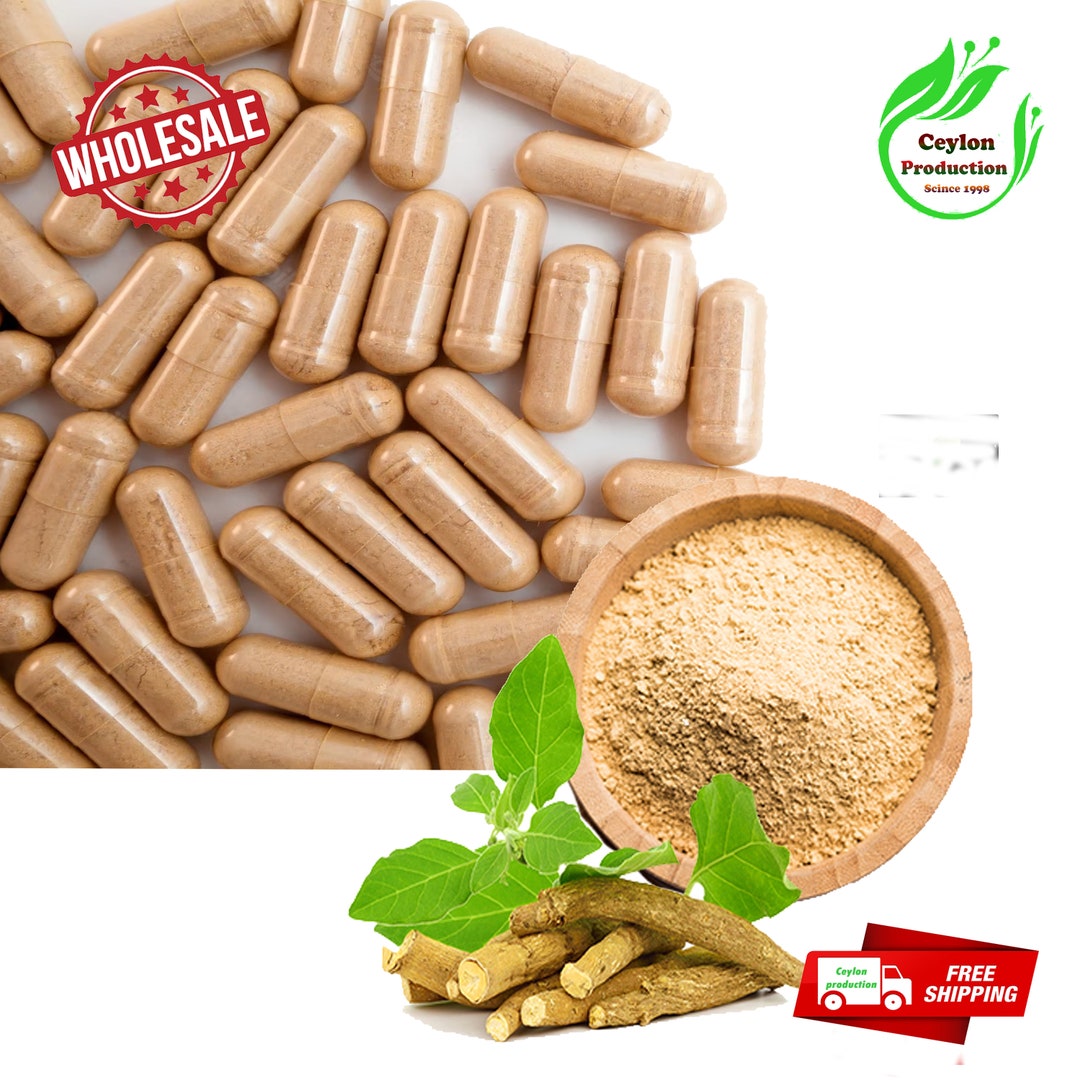Organic Ashwaganda Root Capsules(600mg)fatigue, Stress Relief Sleep ...