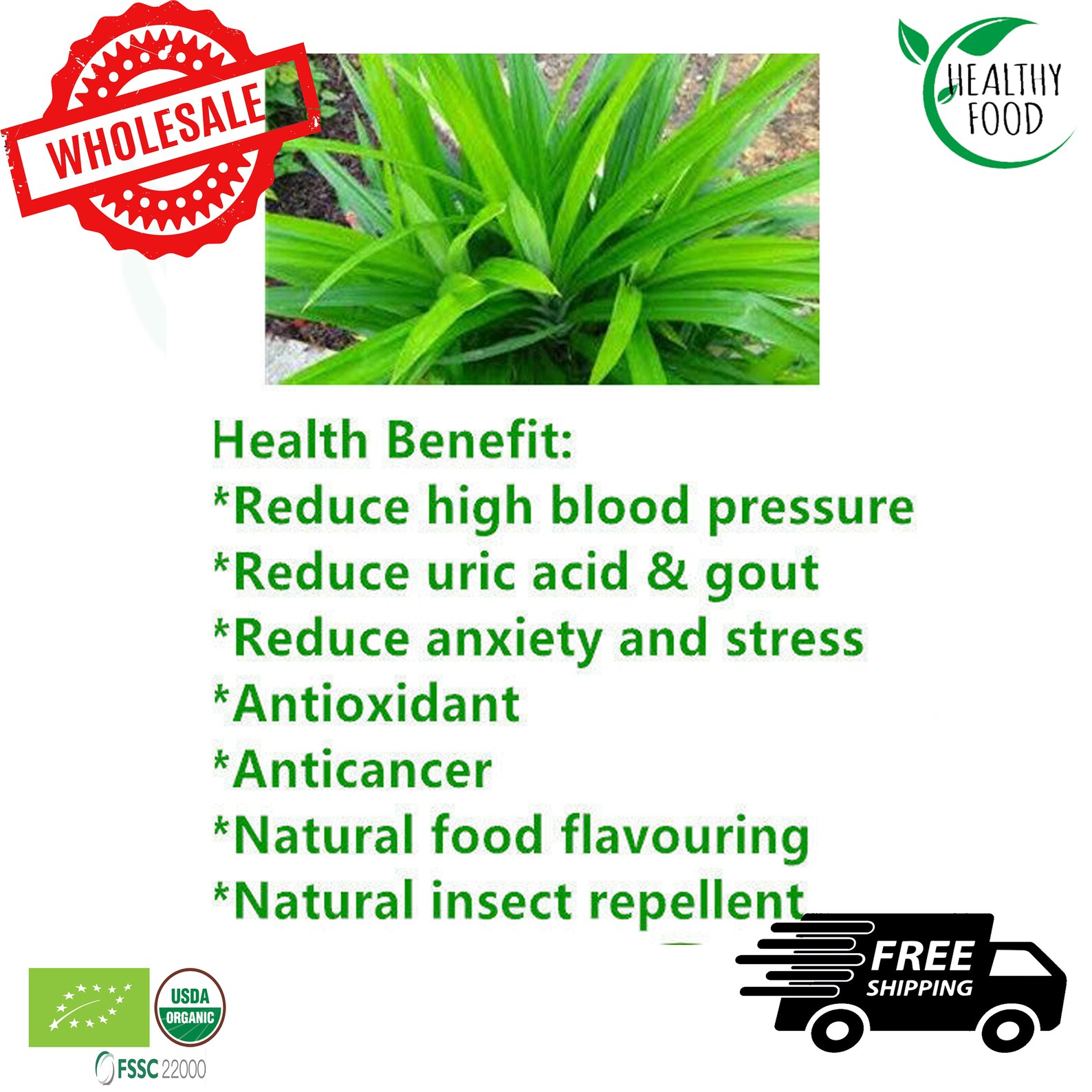 Dehydrated Pandan Leaves/leaf Ground Powder Organic Pure Natural ...