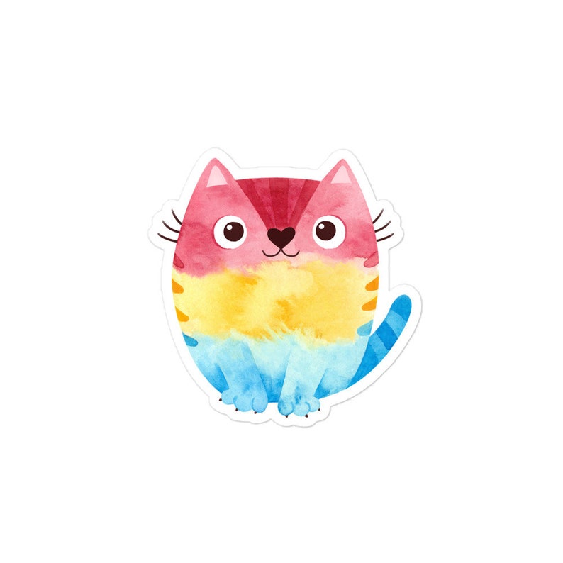 Pan Cat Sticker - Etsy