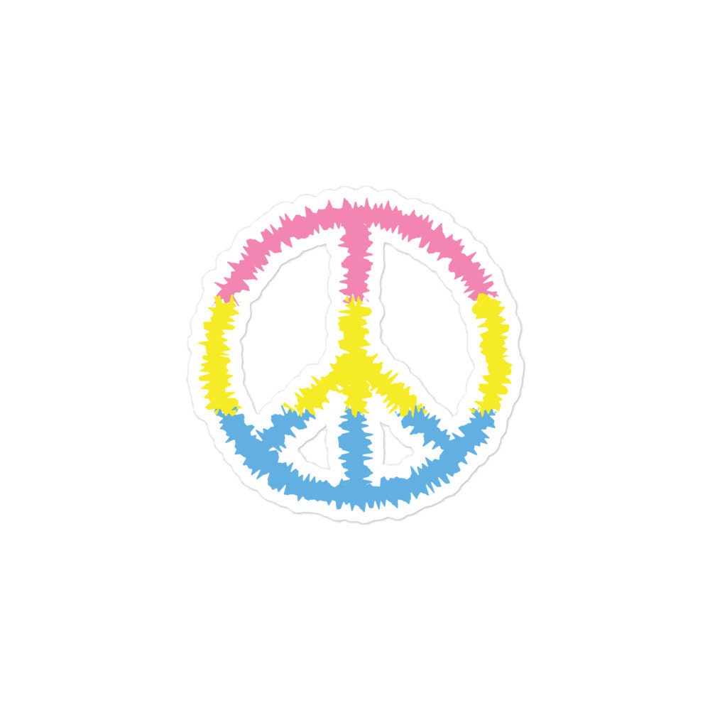 Peace and Love Sticker - Etsy