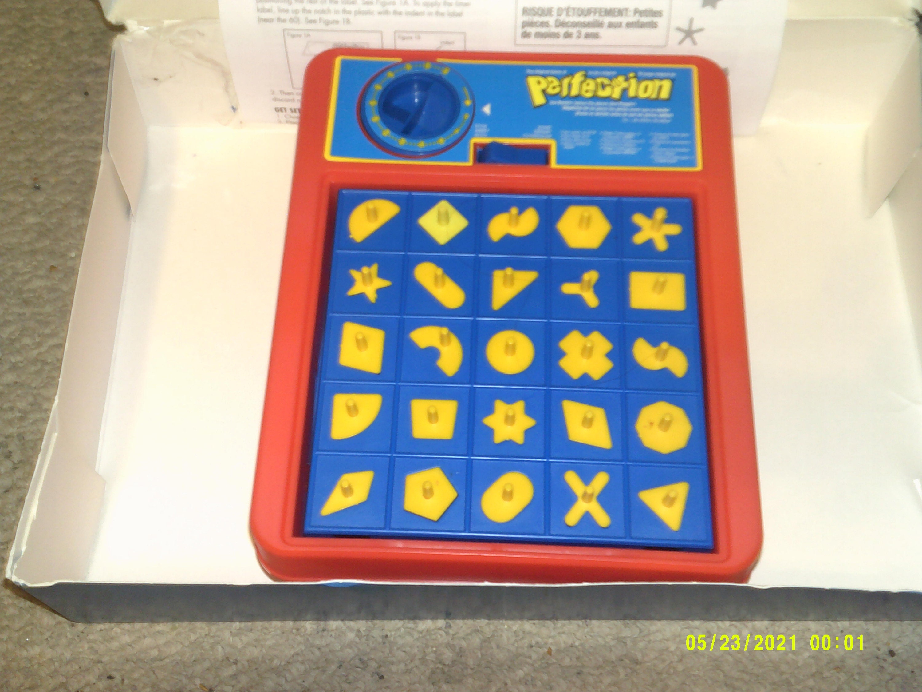 Vintage Perfection Pop up Board Game Timer Skilled Put the Pieces in ...