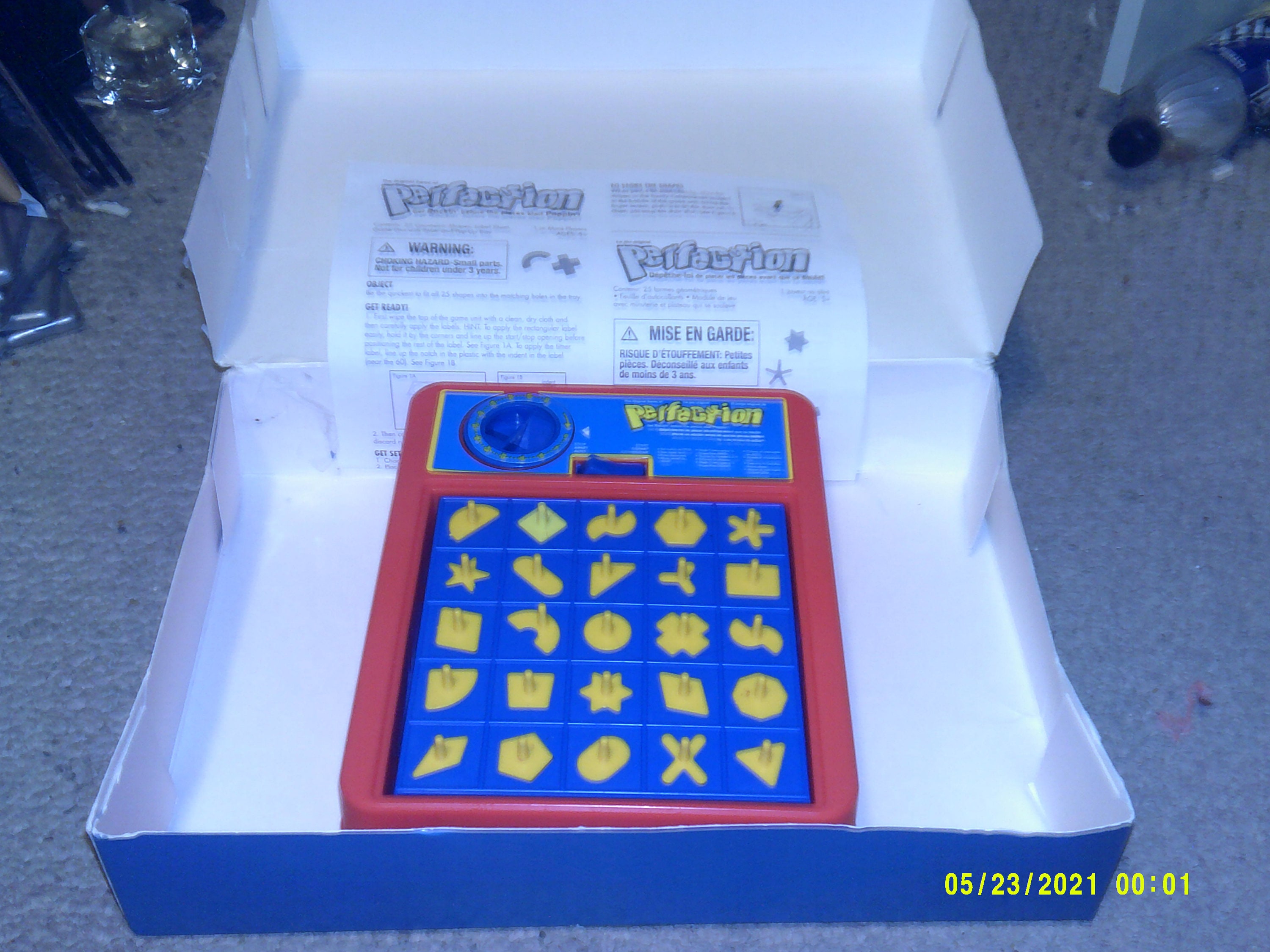 Vintage Perfection Pop up Board Game Timer Skilled Put the Pieces in ...