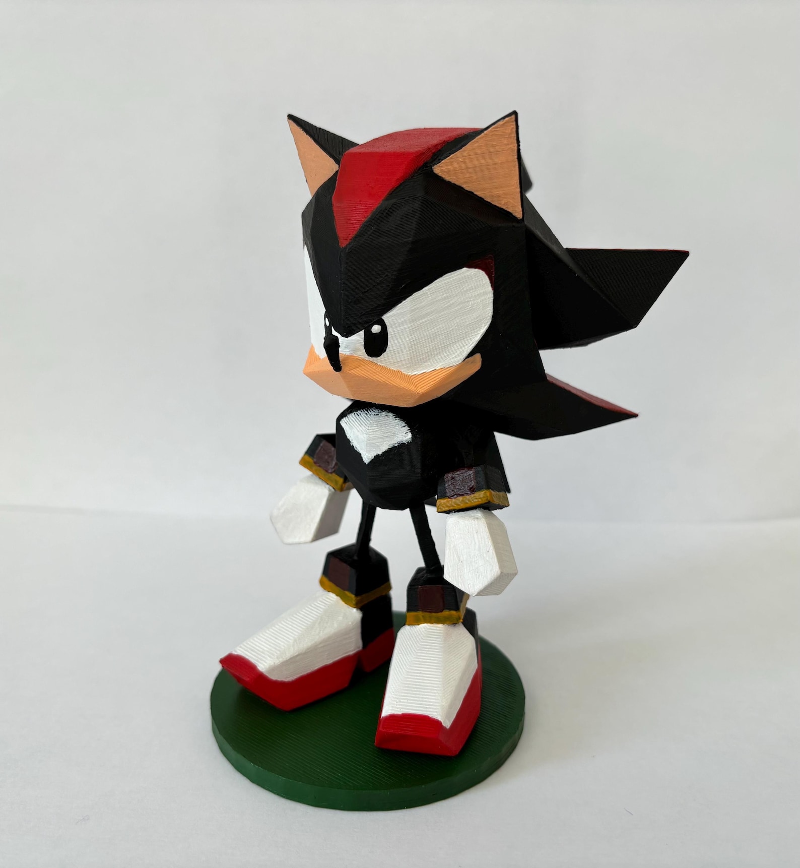 Shadow the Hedgehog Low-poly 3D Printed Figurine - Etsy