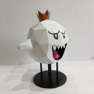 King Boo (super Mario 64) Low-poly 3d Printed Figure With Stand - Etsy